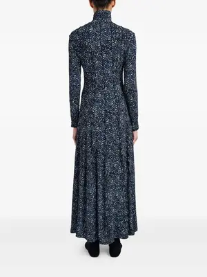 Proenza Schouler Mabel Turtleneck Ruffled Maxi Dress