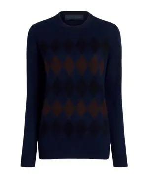 Proenza Schouler Diamond-pattern Merino Wool-silk Blend Sweater