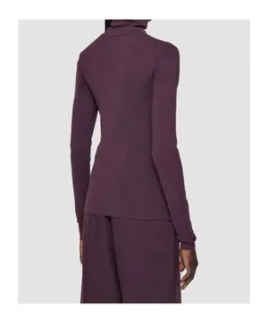 JOSEPH Turtleneck Long-sleeve Sweater - Cherry Wine