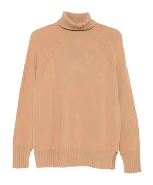 TWINSET Turtleneck Ribbed Sweater - Nude