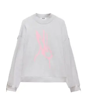 MSGM Graphic-print Cotton Sweatshirt