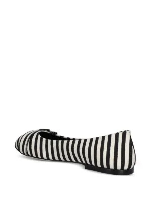 MSGM Striped Flat Shoes