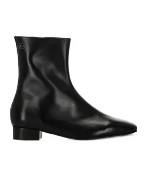 CAREL Leather Zip Boots - Black