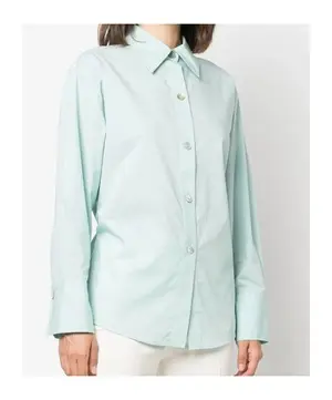 Vince Tie Back Long Sleeved Buttoned Shirt - White
