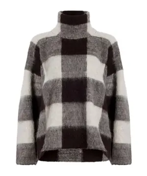 Proenza Schouler High-neck Check-print Sweater