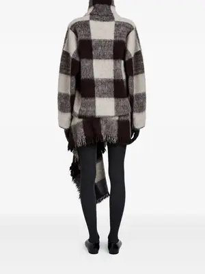 Proenza Schouler High-neck Check-print Sweater