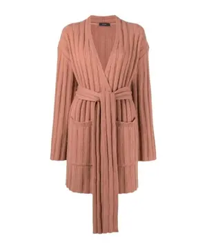 JOSEPH Belted Ribbed Knit Cardigan