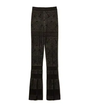 TWINSET Damask-pattern Flared Trousers