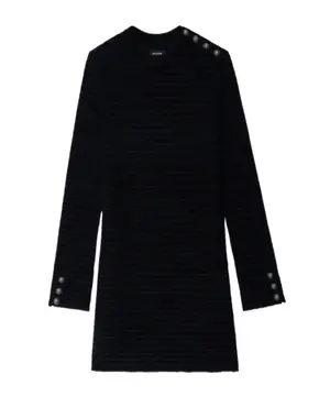 Zadig&Voltaire Striped Button-detailed Mini Dress