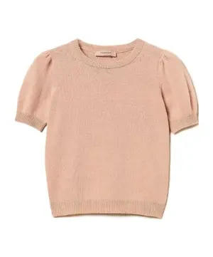 TWINSET Puff-sleeve Sweater - Nude