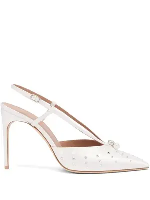 MALONE SOULIERS Crystal-pearl Embellished Pumps