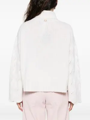 TWINSET Cable-knit Turtleneck Sweater