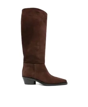 Proenza Schouler Suede Bronco Knee-high Boots - Black