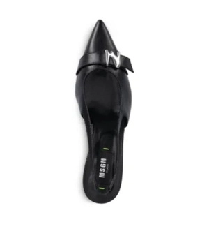 MSGM Slingback Leather Pumps