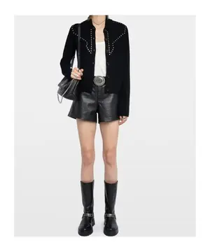 Zadig&Voltaire Stud-embellished Crew-neck Cardigan