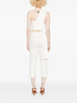Cult Gaia Cotton One-shoulder Cropped Top
