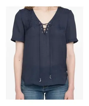 Zadig&Voltaire Lace-up V-neck T-shirt