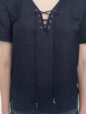 Zadig&Voltaire Lace-up V-neck T-shirt