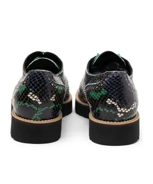 Hogan Snakeskin Platform Brogue Boots