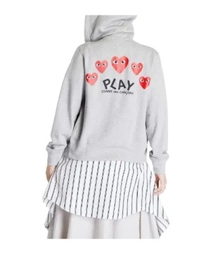 Play Comme Des Garcon Cotton Hooded Zip Up Jacket