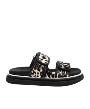 Hogan Double-strap Flat Sandals - Black