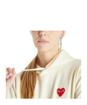 Play Comme Des Garcon Heart-appliqué Hoodie