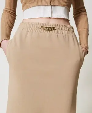 TWINSET Oval T-chain Skirt - Beige
