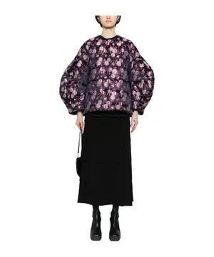 Comme Des Garçons Floral Detail Puffer Jacket