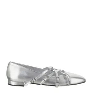 CAREL Leather Ballerina - Gray