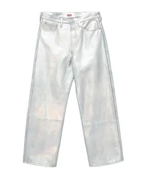 Junya Watanabe Foiled-print Straight-leg Jeans