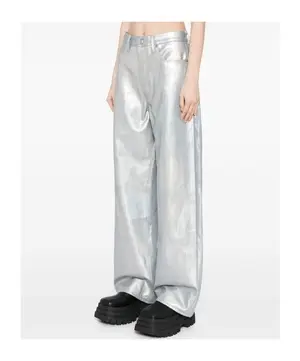 Junya Watanabe Foiled-print Straight-leg Jeans