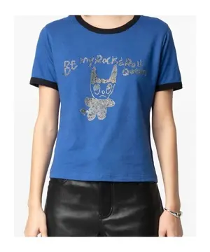 Zadig&Voltaire Crystal-embellished T-shirt - Blue