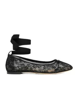 MALONE SOULIERS Sabina Floral-lace Ballet Flats