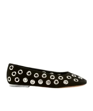 Proenza Schouler Metal-eyelet Ballerinas - Black