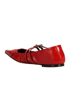 MSGM Buckled Ballerina - Red
