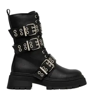 TWINSET Leather Combat Boots