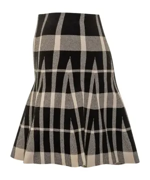 MSGM Logo Patch Flared Skirt