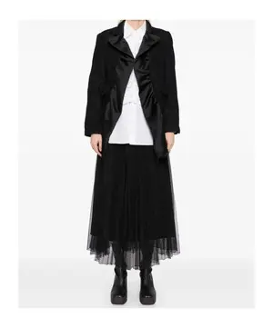 Comme Des Garçons Fringed-edge Asymmetrical Blazer