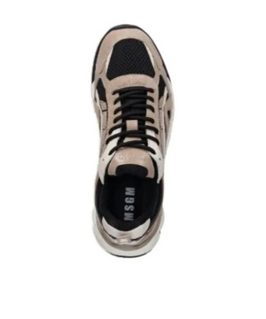 MSGM Paneled Lace-up Sneakers
