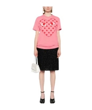 Play Comme Des Garcon Logo-print Cotton T-shirt