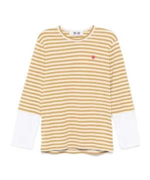 Play Comme Des Garcon Striped Long-sleeve T-shirt