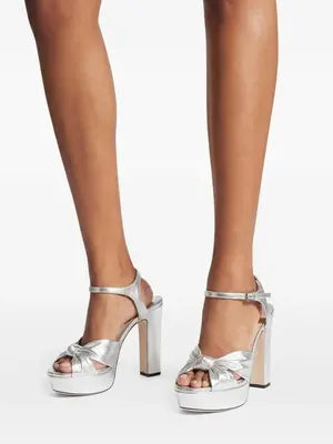 JIMMY CHOO Knot-detail Platform Sandals