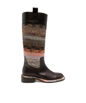 Missoni Striped Boots - Black