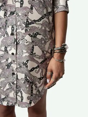 Zadig&Voltaire Rais Collared Button-up Shirt Dress