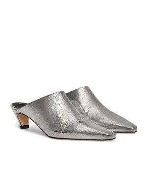 MSGM Metallic Leather Mules