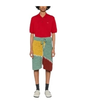 Play Comme Des Garcon Heart-patch Wool Polo Shirt