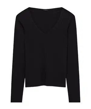 JOSEPH Silk Stretch V-neck Pullover