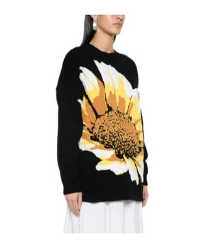 MSGM Floral-intarsia-knit Jumper