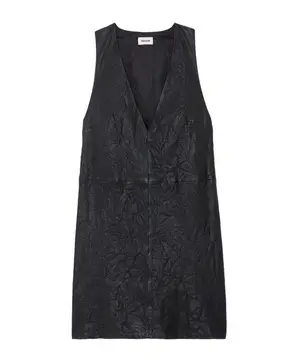 Zadig&Voltaire V-neck Leather Minidress