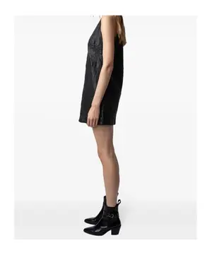 Zadig&Voltaire V-neck Leather Minidress